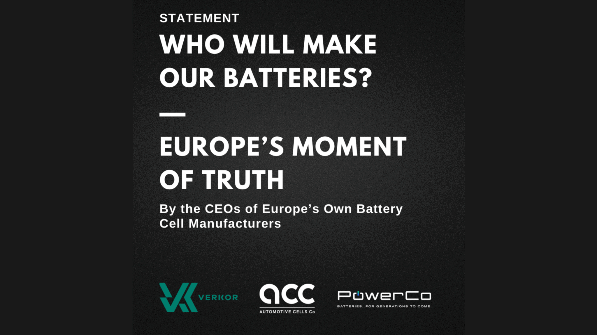 Verkor | Who will make our batteries? Europe’s moment of truth